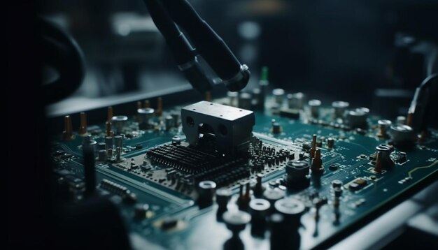 Premium AI Image | Complexity of computer chip manufacturing equipment ... Premium AI Image | Complexity of computer chip manufacturing equipment ...