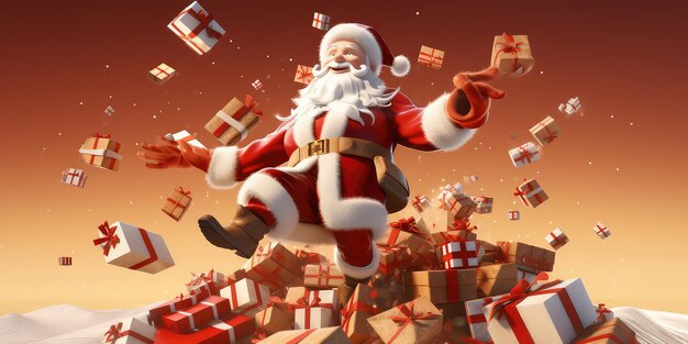 Premium Ai Image Composite Image Of Santa With Ai Generated