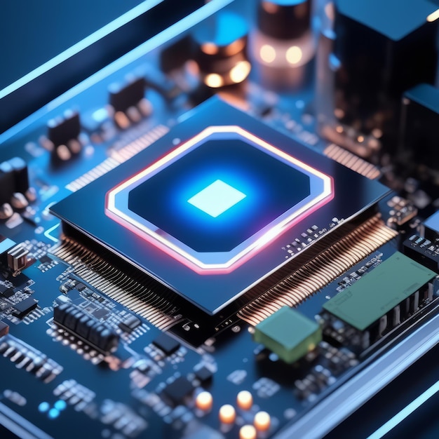 Premium Photo Computer Circuit Cpu Cpu With Processor Cpu Processor
