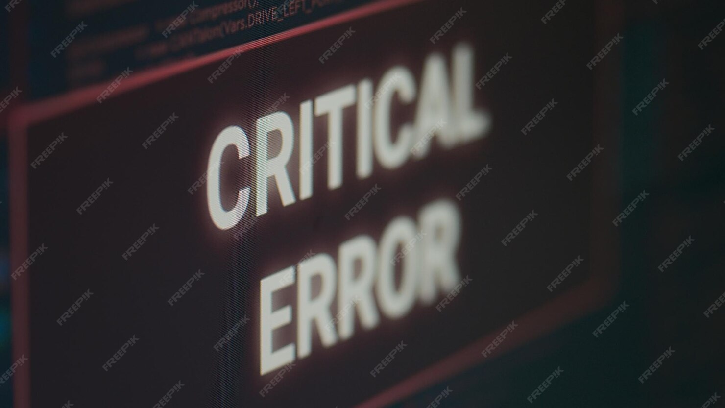 Premium Photo Computer Displaying Critical Error Message Flashing On Screen After Cyber Crime