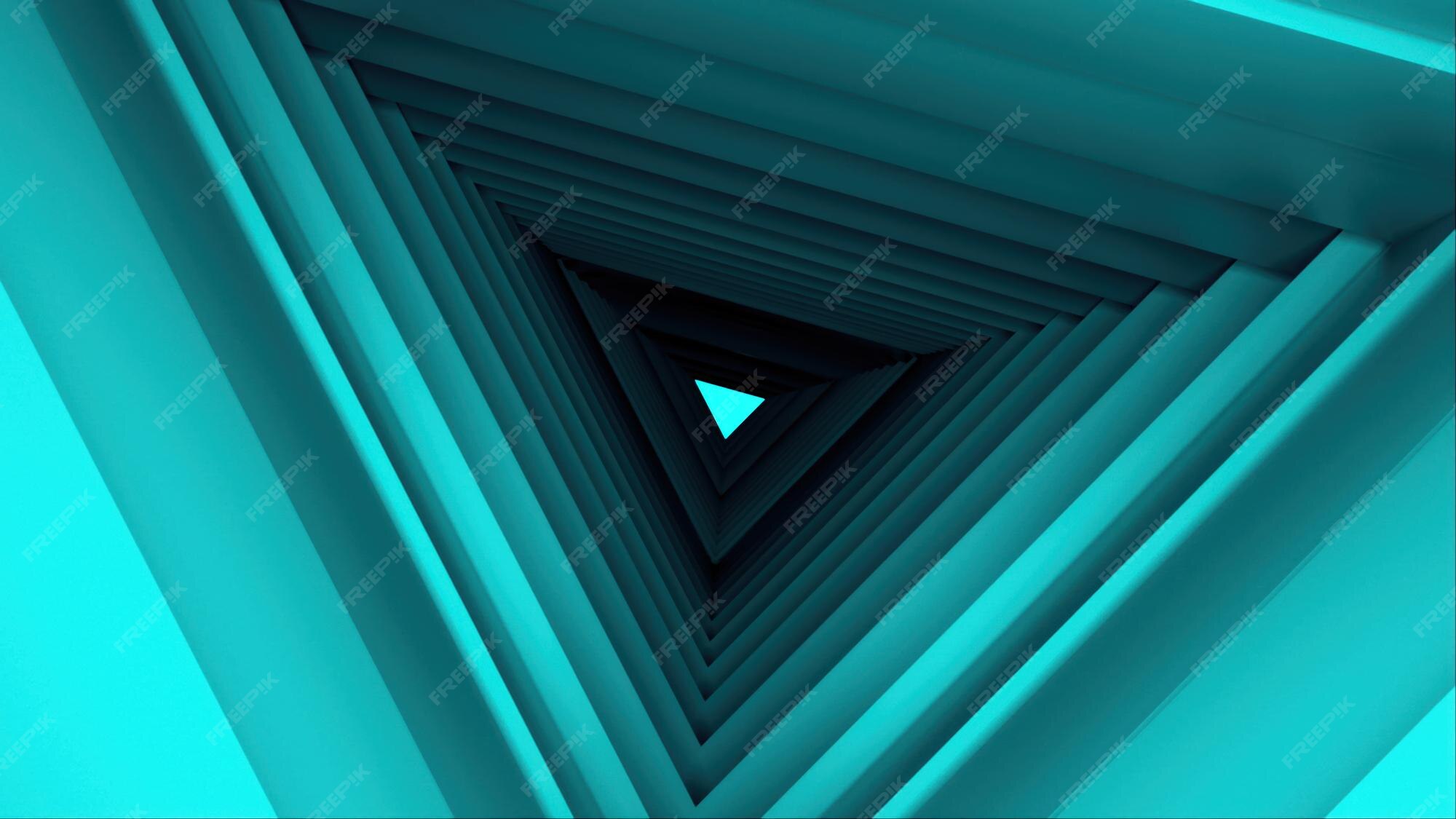 Premium Photo | Computer generated triangle tunnel space of the future ...