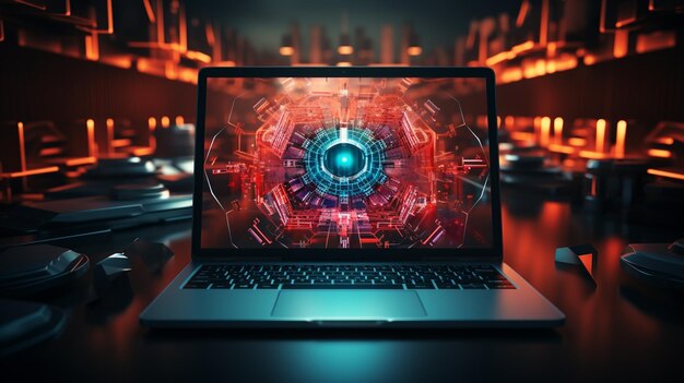 Premium AI Image | computer interface with binary code and binary code