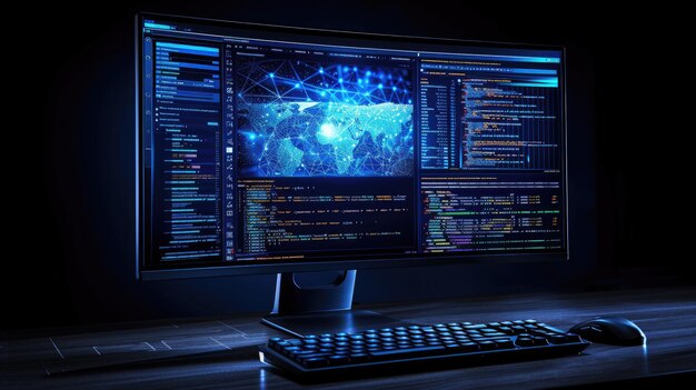Premium Photo | Computer monitor displaying machine learning Java PHP ... Premium Photo | Computer monitor displaying machine learning Java PHP ...
