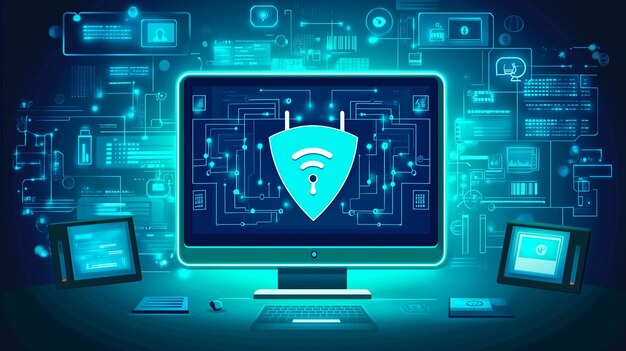 Computer Monitor With Binary Code And Computer Code Programming Code And Programming Concept