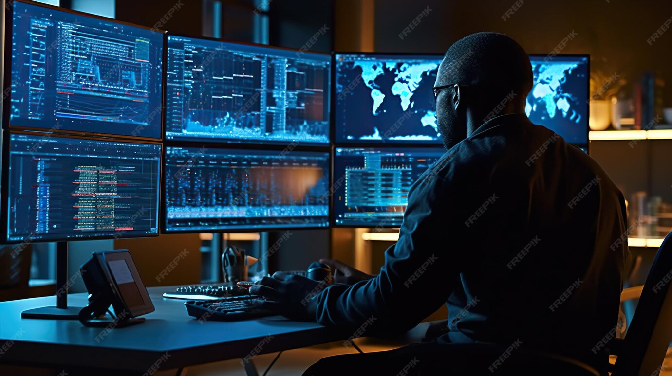 Premium Photo | Computer programmer computer hacker cybersecurity hacker hacking