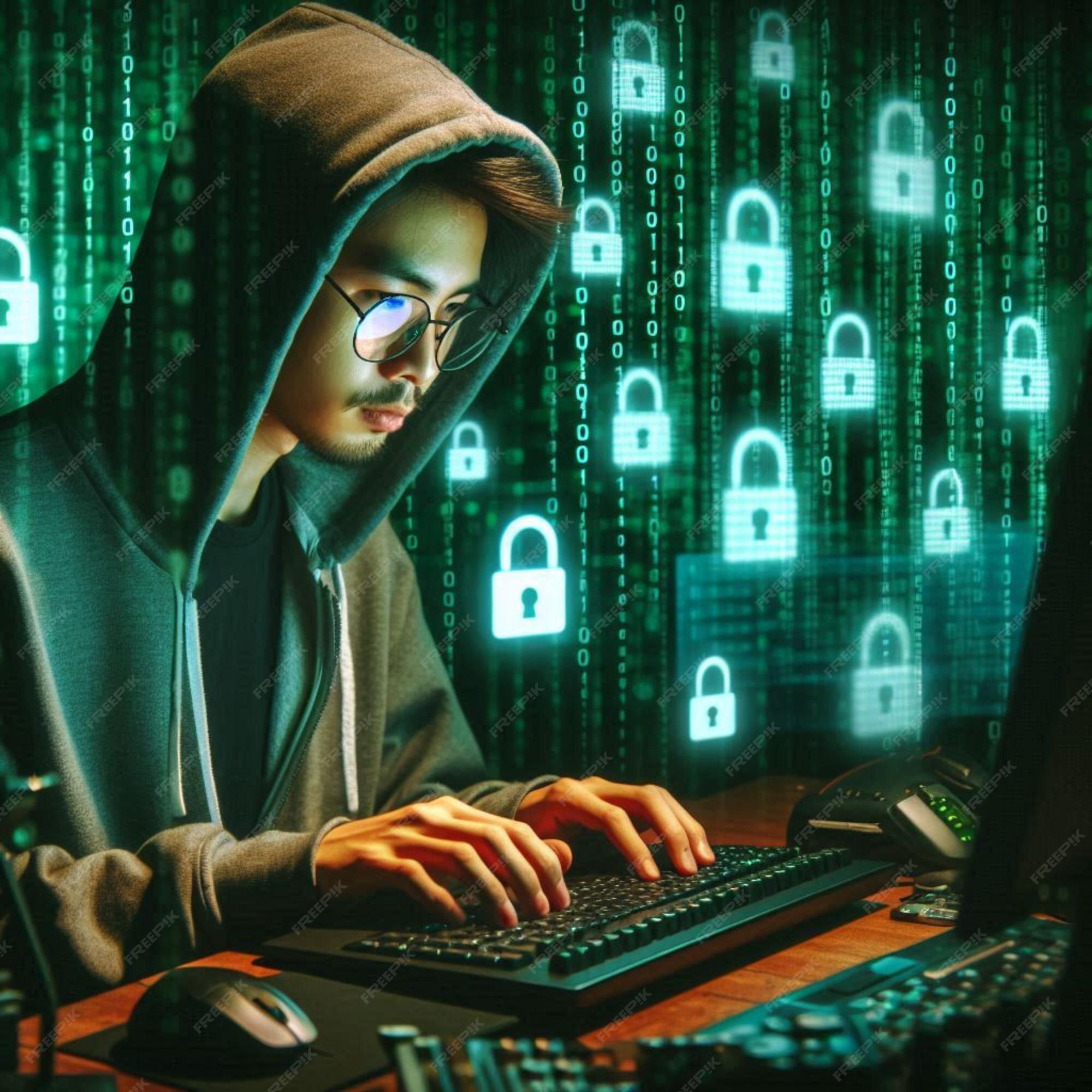 Computer programmer network security hacking | Premium AI-generated image