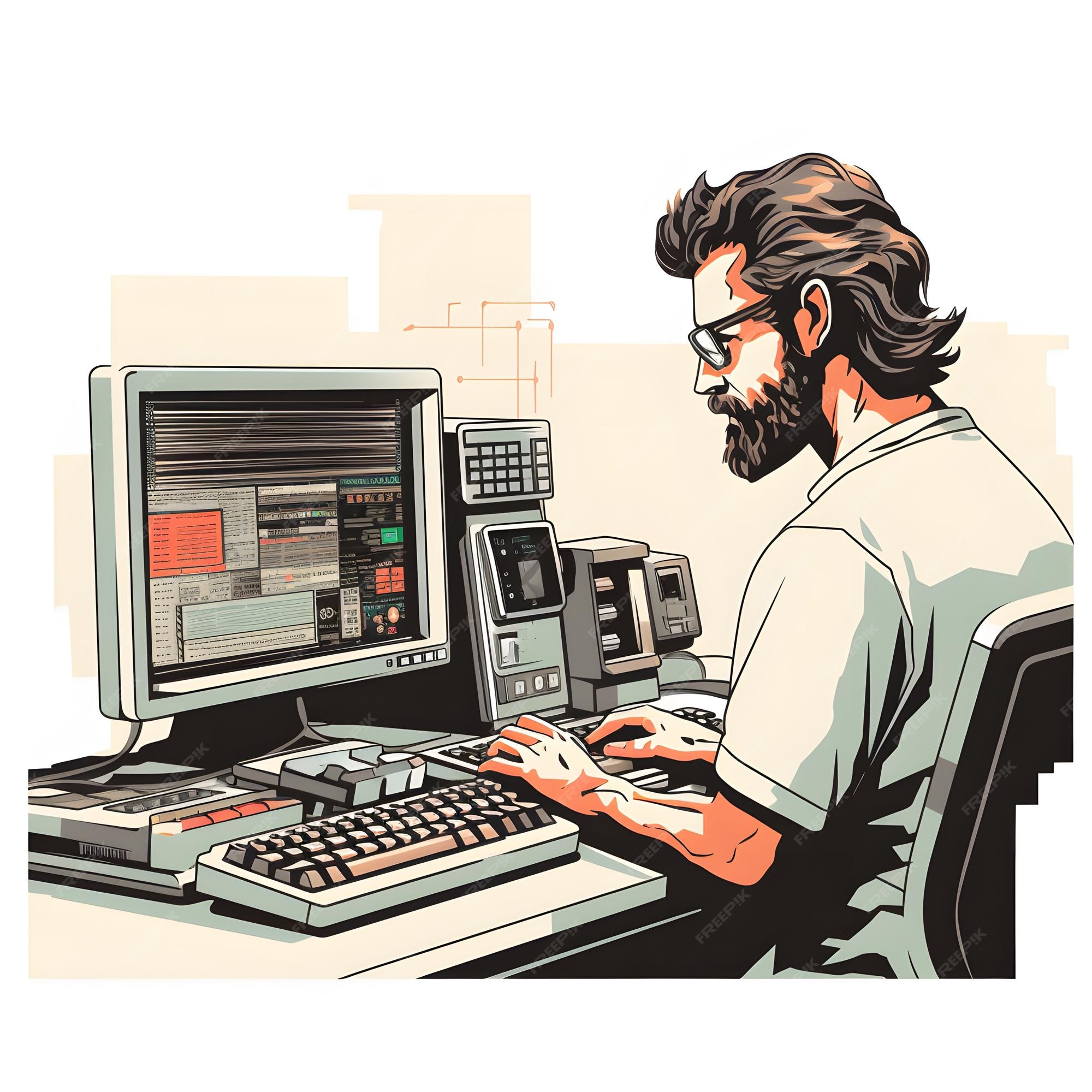 Premium AI Image | computer programmer software development process ...