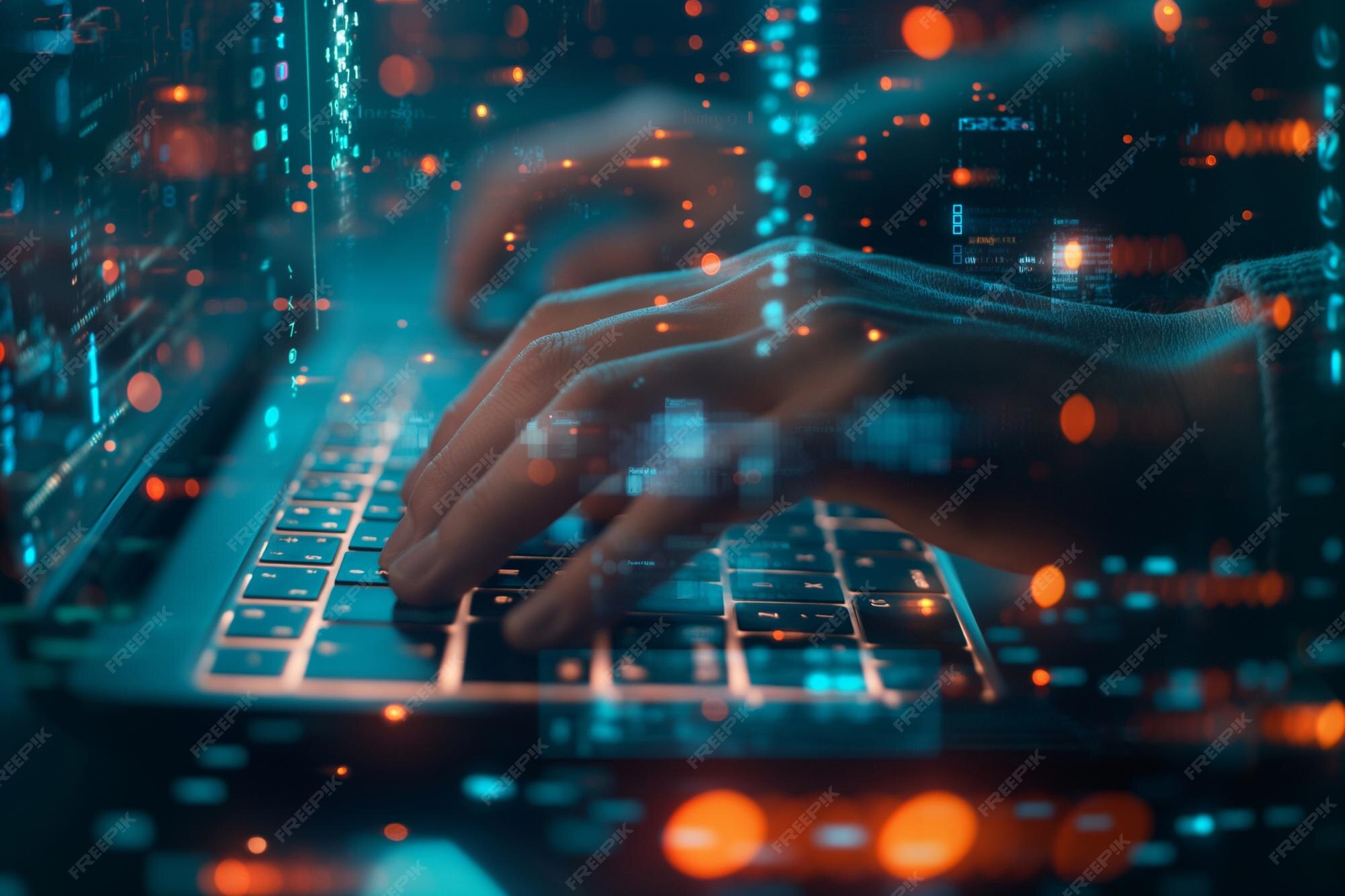 Premium Photo | Computer programmer software engineer coding on modern computer with data ...