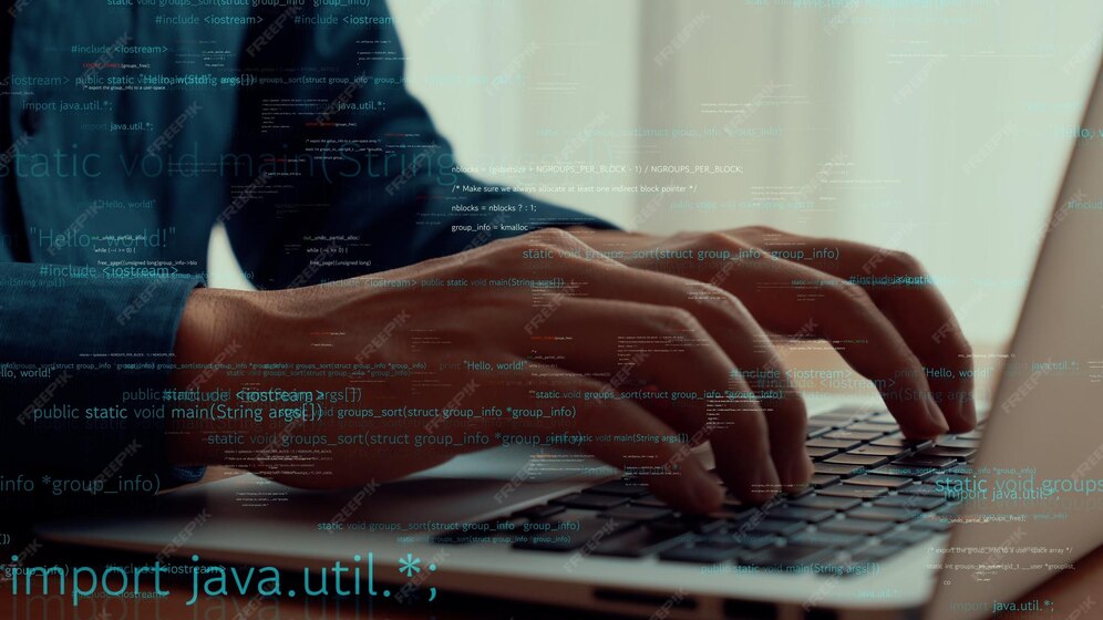 Premium Photo | Computer programmer uses capable laptop computer to ...