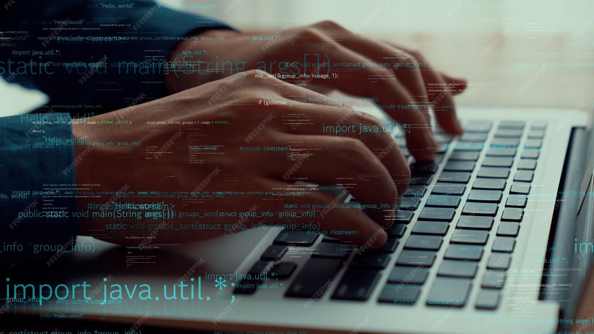 Premium Photo | Computer programmer uses capable laptop computer to develop programming code