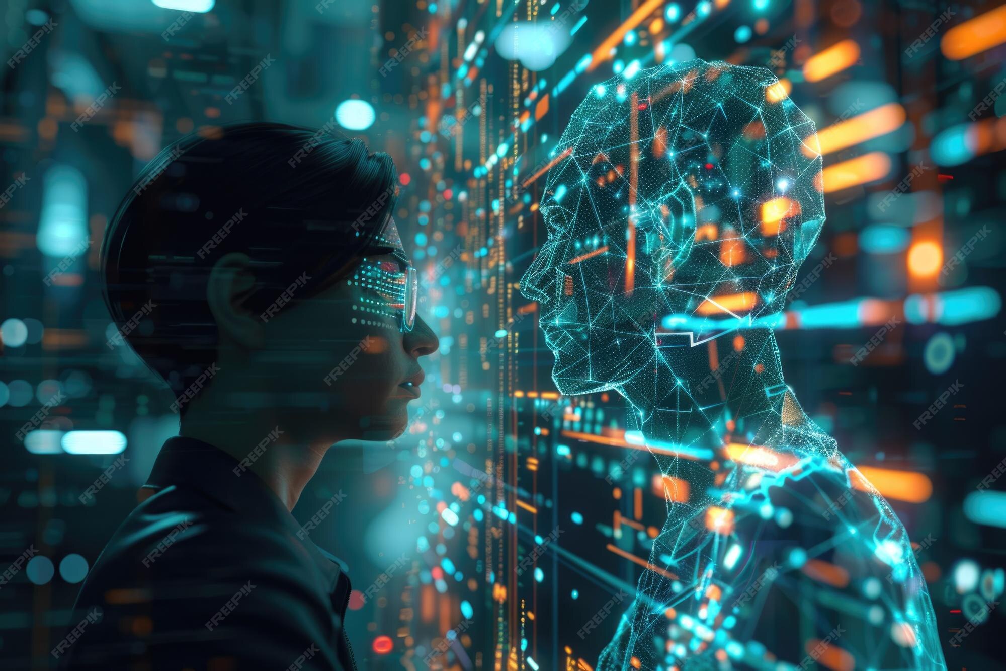 Premium Photo | Computer programmer using AI for data science and software development