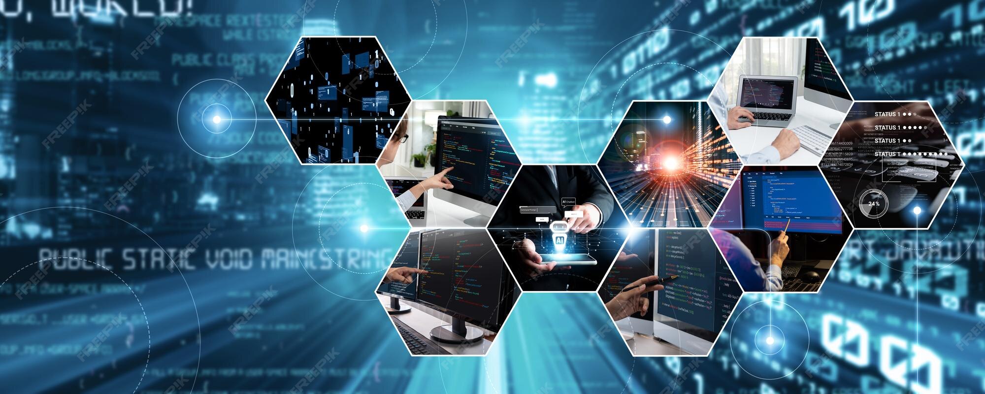 Premium Photo | Computer programming coding and AI artificial ...