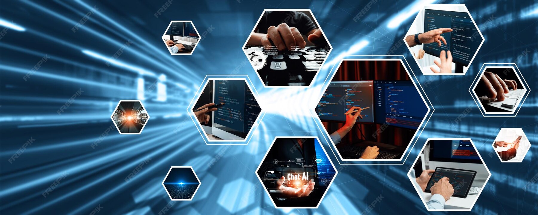 Premium Photo | Computer programming coding and ai artificial ...