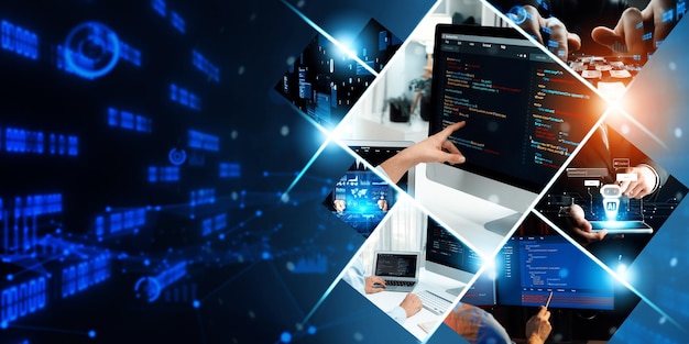 Premium Photo | Computer programming coding and ai artificial ...