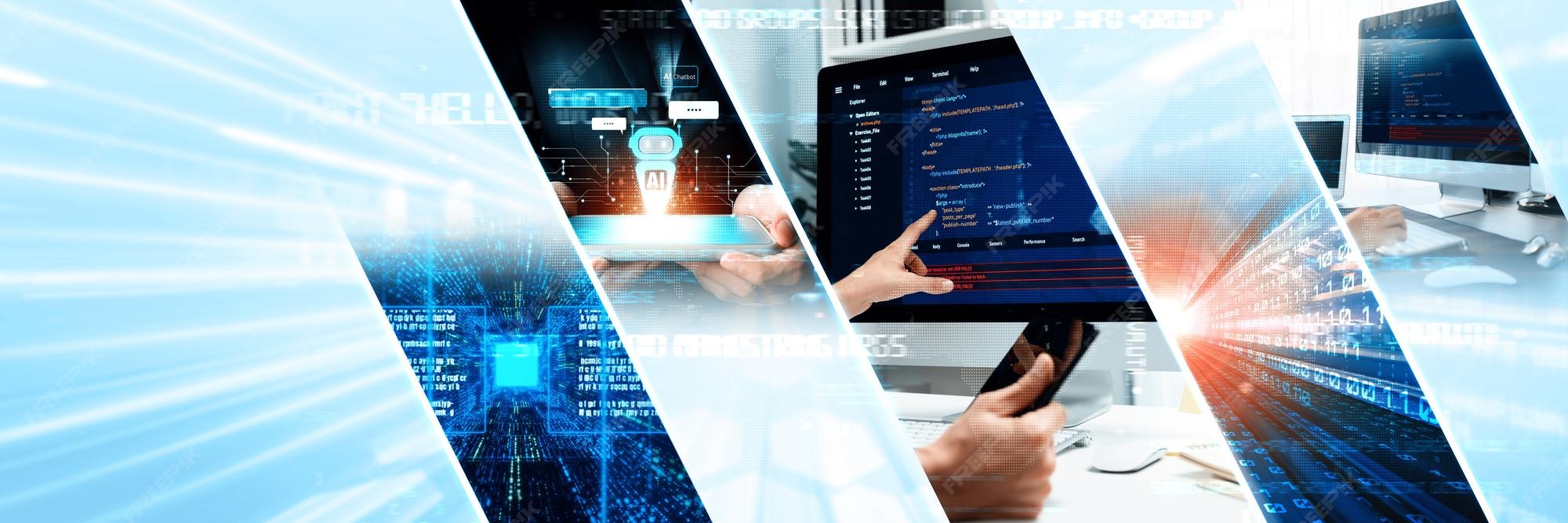 Premium Photo | Computer programming coding and ai artificial ...