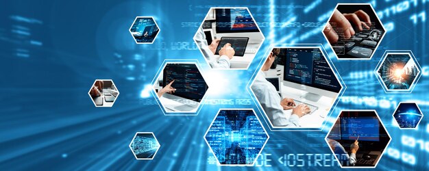 Premium Photo | Computer programming coding and AI artificial ...