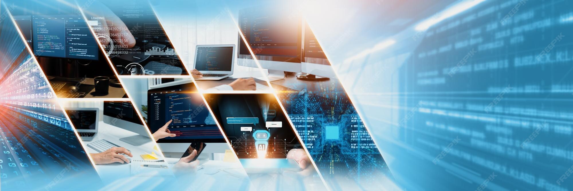 Premium Photo | Computer programming coding and AI artificial ...