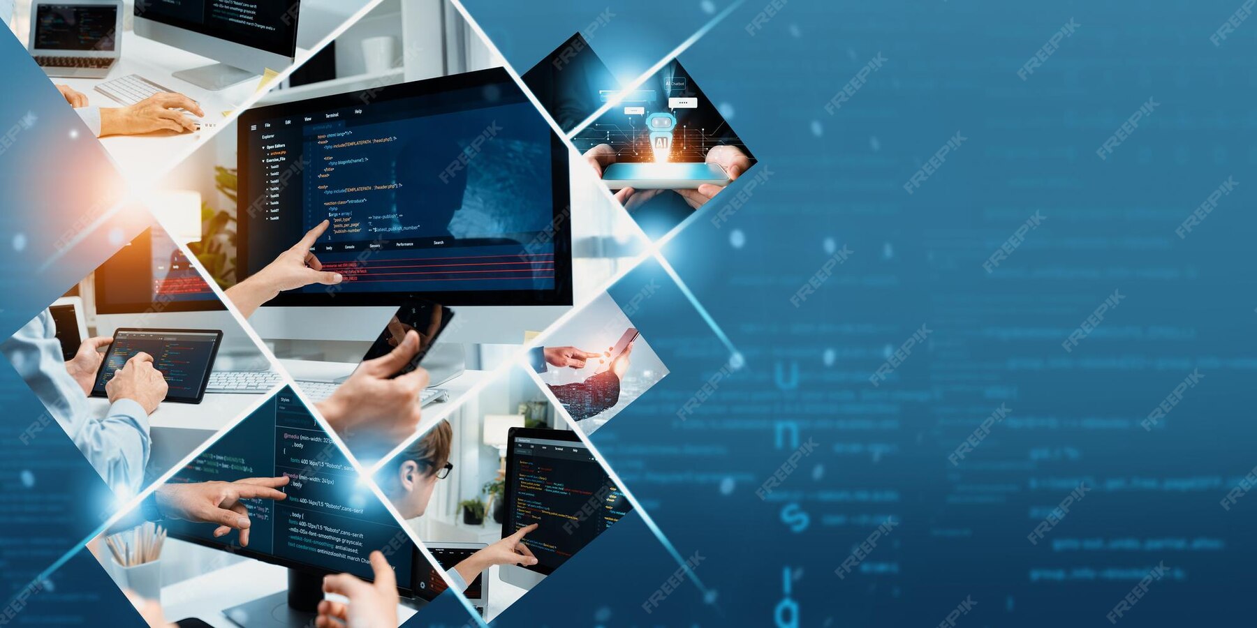 Premium Photo | Computer programming coding and AI artificial intelligence NLP data development