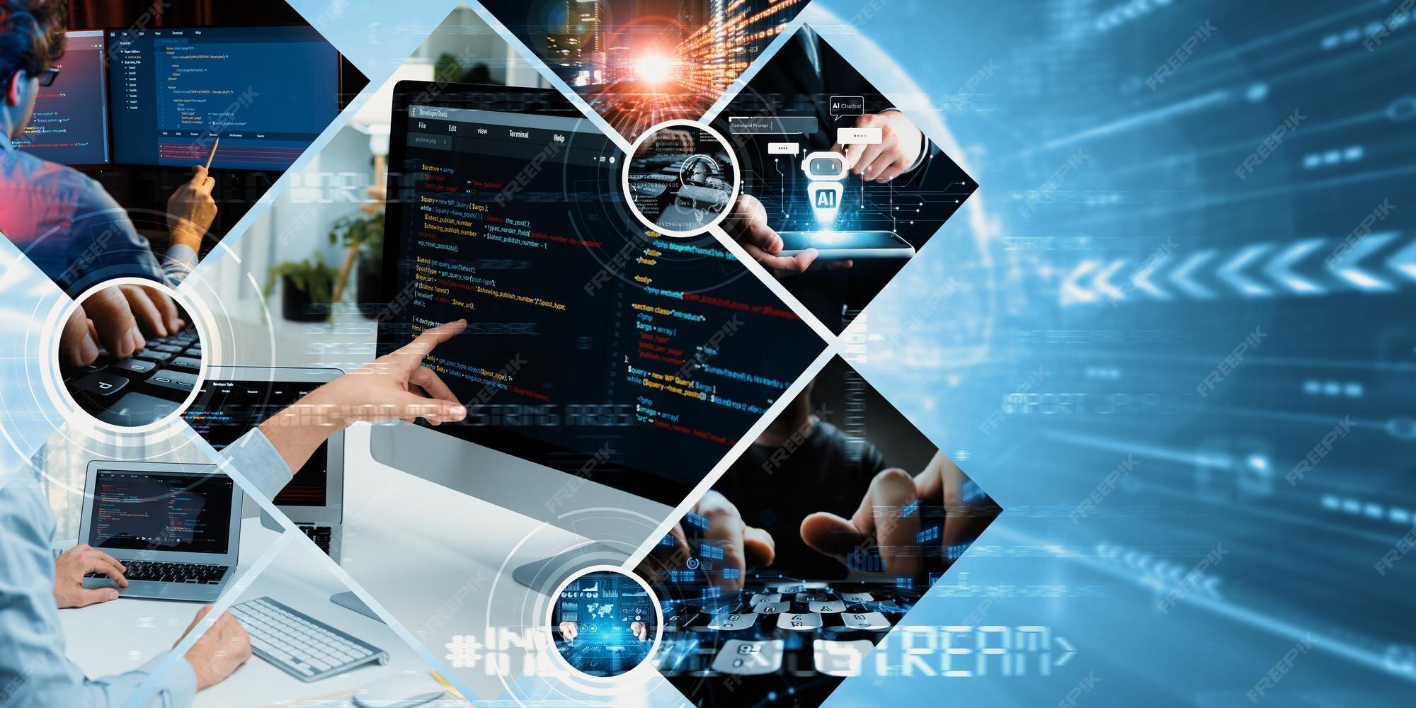 Premium Photo | Computer programming coding and AI artificial intelligence NLP data development