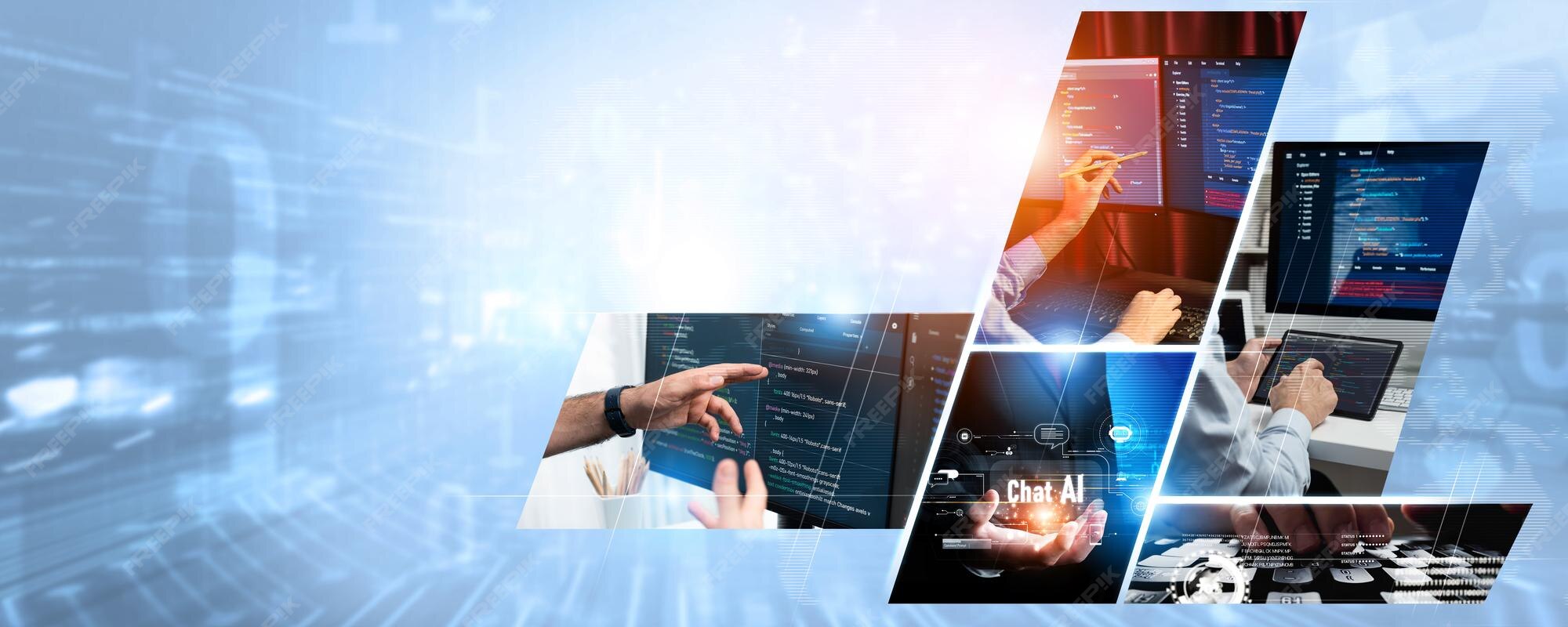 Premium Photo | Computer programming coding and ai artificial ...