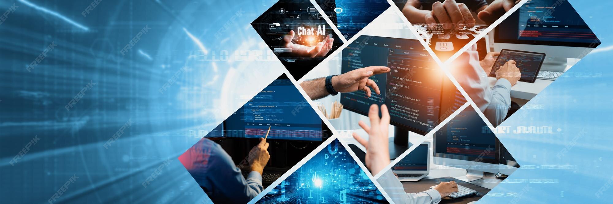 Premium Photo | Computer programming coding and ai artificial ...