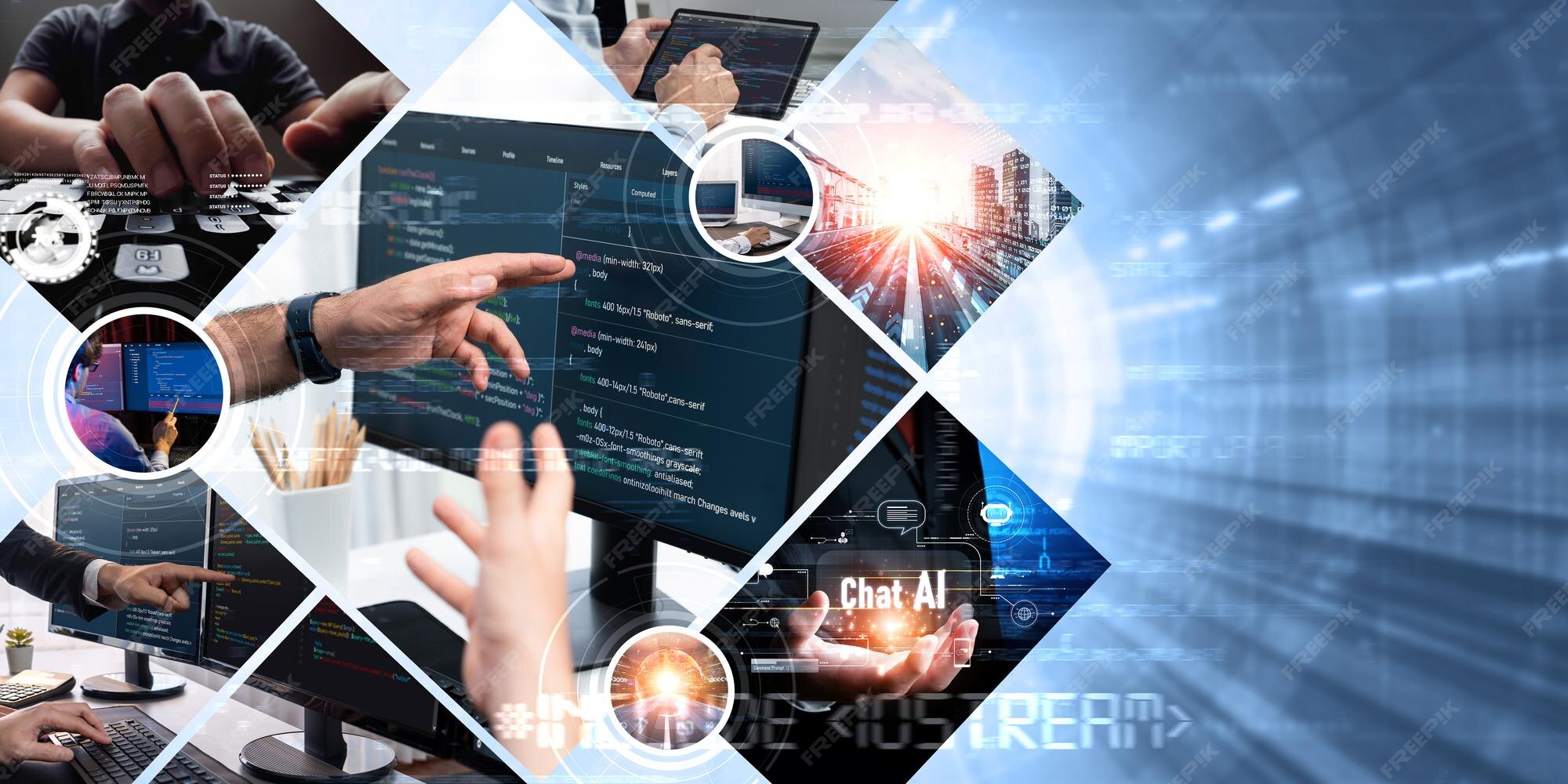 Premium Photo | Computer programming coding and ai artificial ...