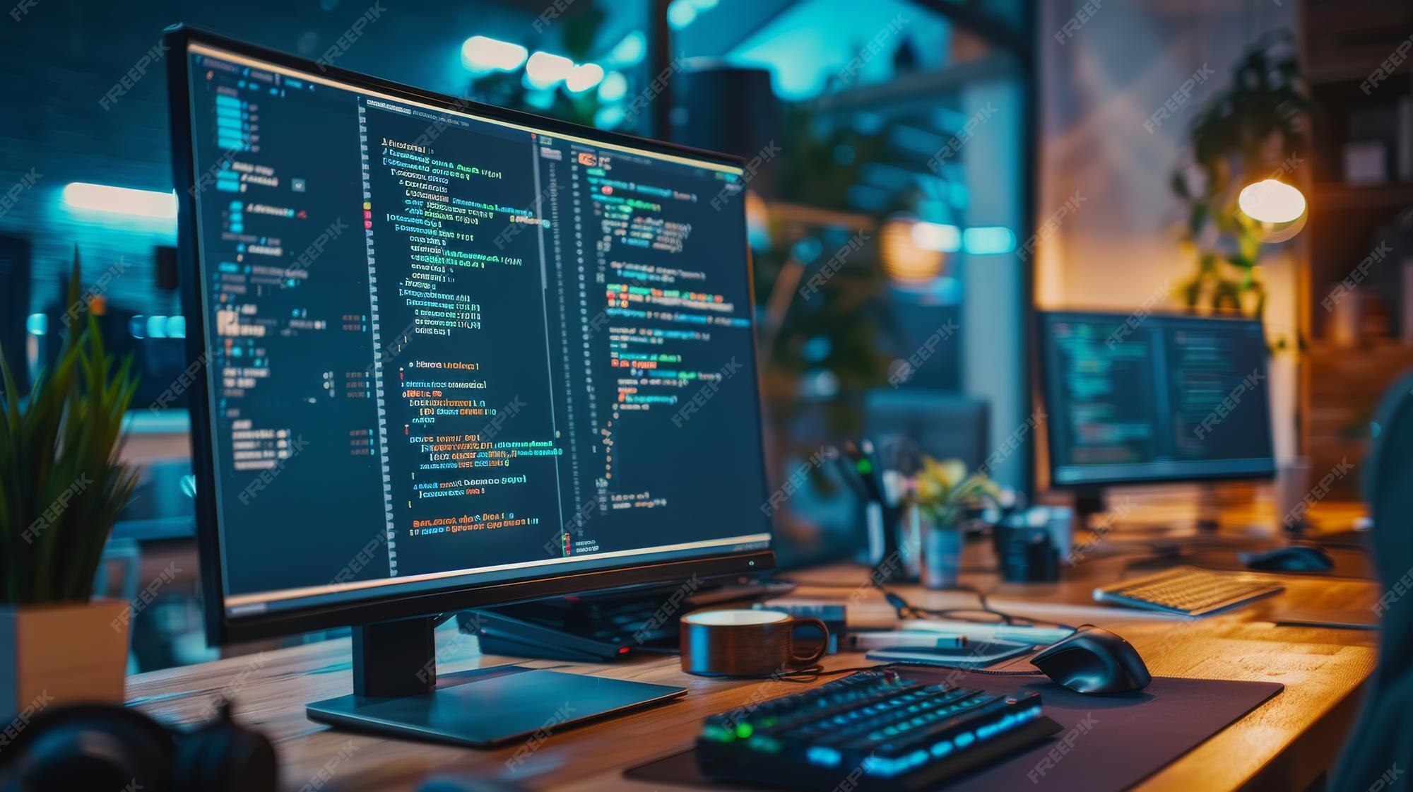 Premium Photo | Computer screen close up showing user interface for ...