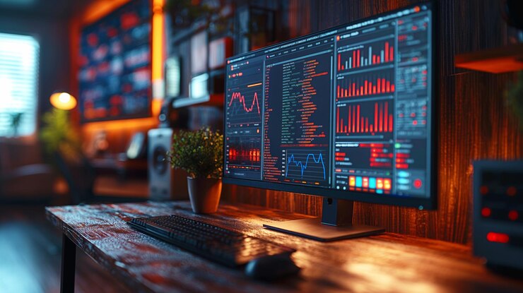 Computer Screen Displaying Complex Machine Learning Algorithms And Code Premium Ai Generated Image