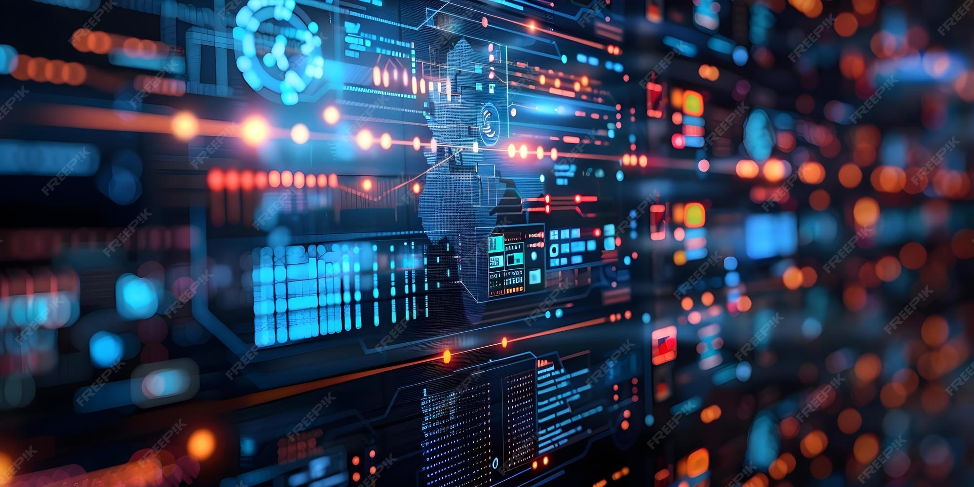 Computer Screen Showing Data Points And Algorithms Highlighting Machine Learnings Capabilities