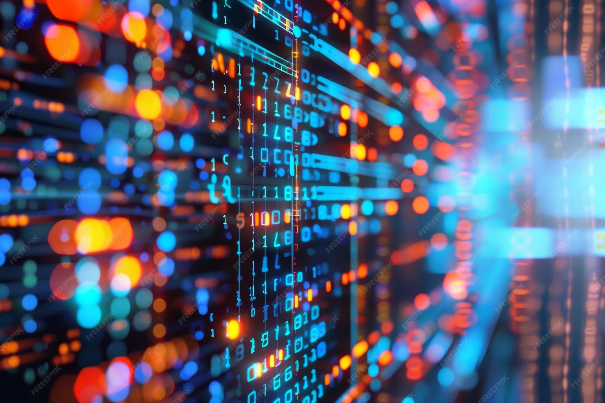 Premium Photo | A computer screen showing multiple numbers as part of a data encryption process ...