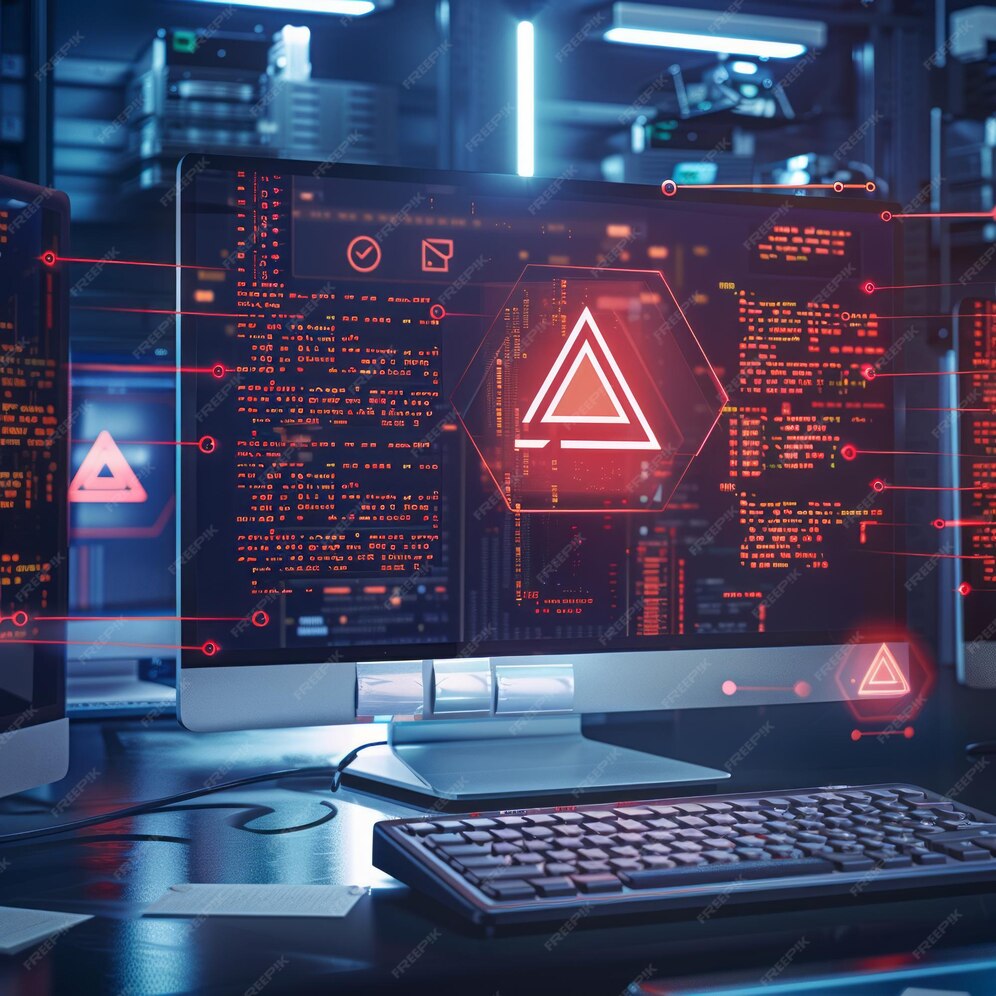 Computer screen with abstract programming code Programming and coding concept 3D Rendering ...