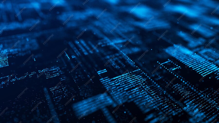 Premium Photo | Computer technology background Digital data flow ...