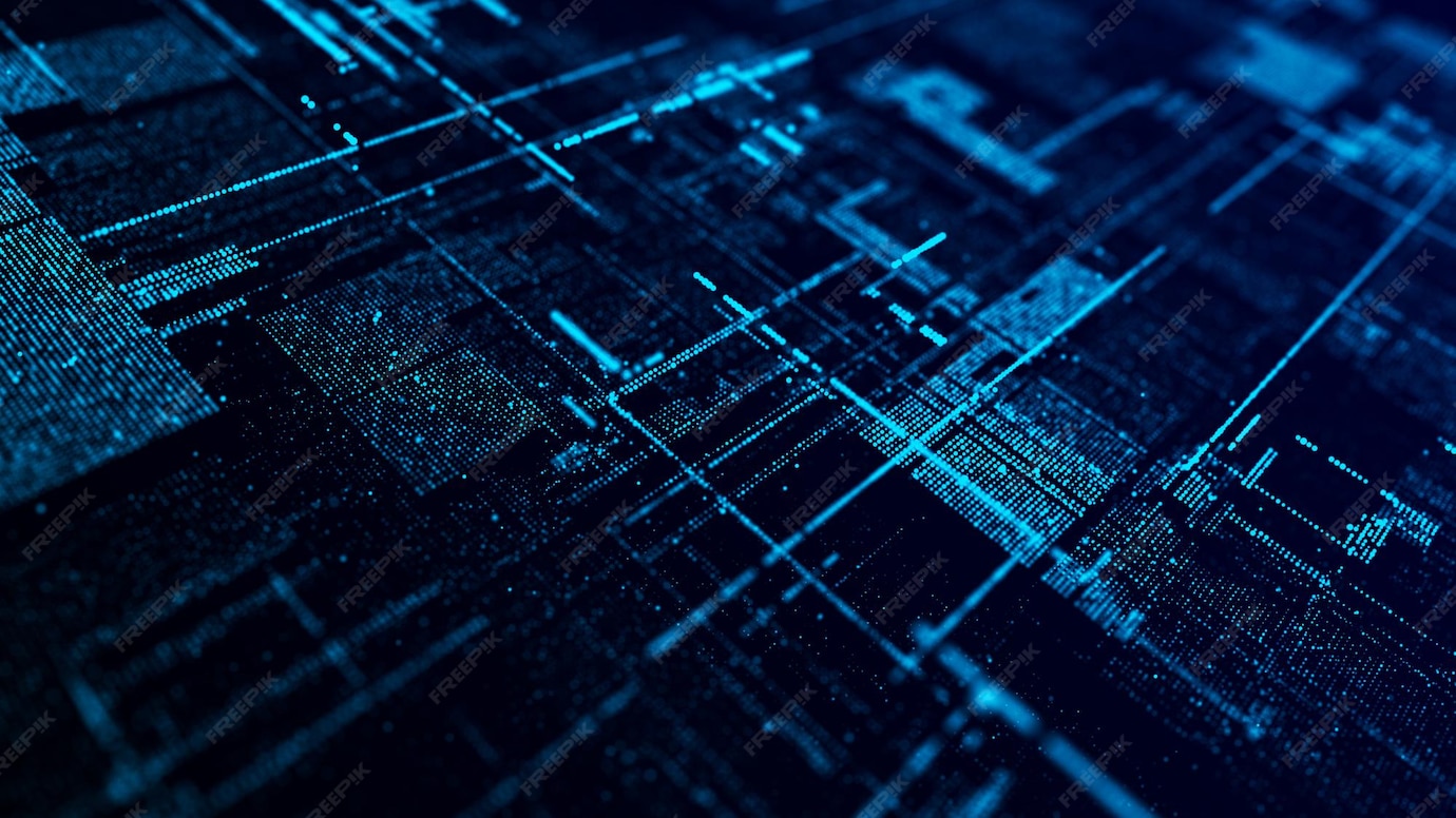 Premium Photo Computer Technology Background Digital Data Flow