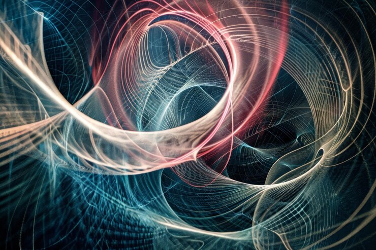 A computergenerated spiral pattern created by AI algorithms for data ...