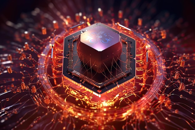 Premium AI Image | Computing and quantum technology generative ai Premium AI Image | Computing and quantum technology generative ai
