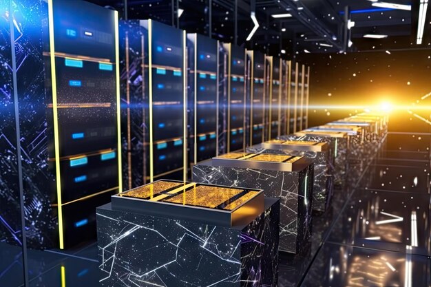 Premium AI Image | Computing and quantum technology Generative AI Premium AI Image | Computing and quantum technology Generative AI