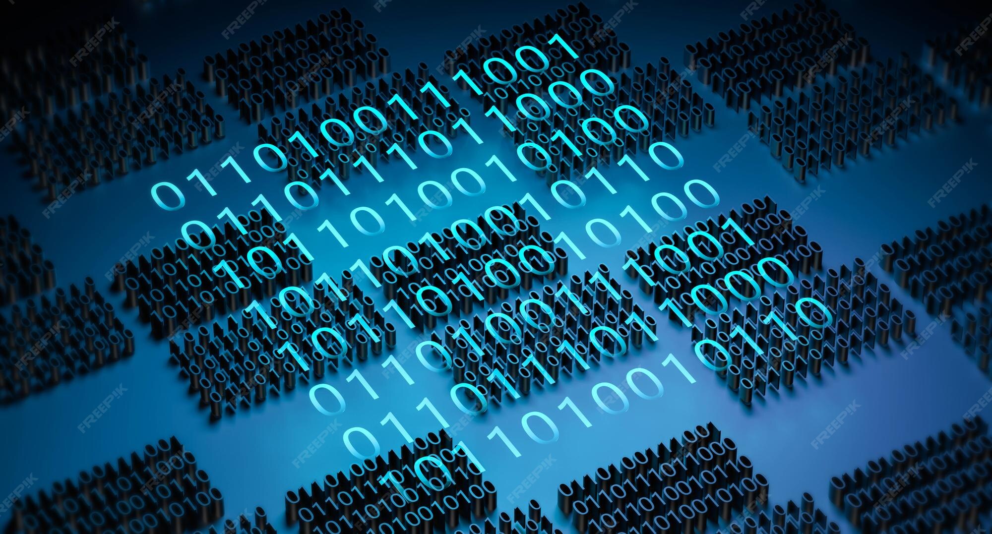 Premium Photo | Concept binary code neon with blurred backgrounddigital ...