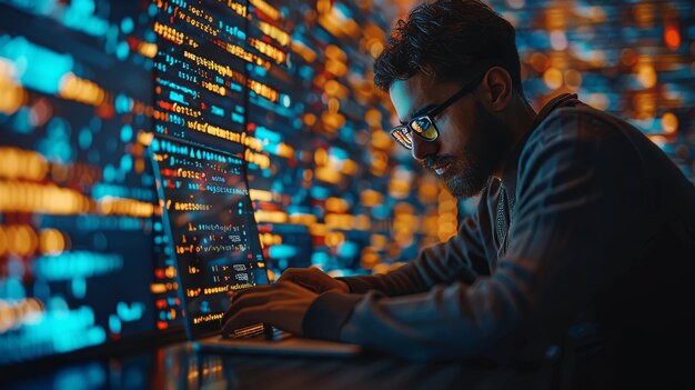 Premium Photo Concept Of Digital Software Development Internet