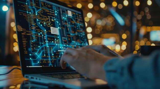 Premium Photo | The concept of digital technologies and software development A coding programmer ...