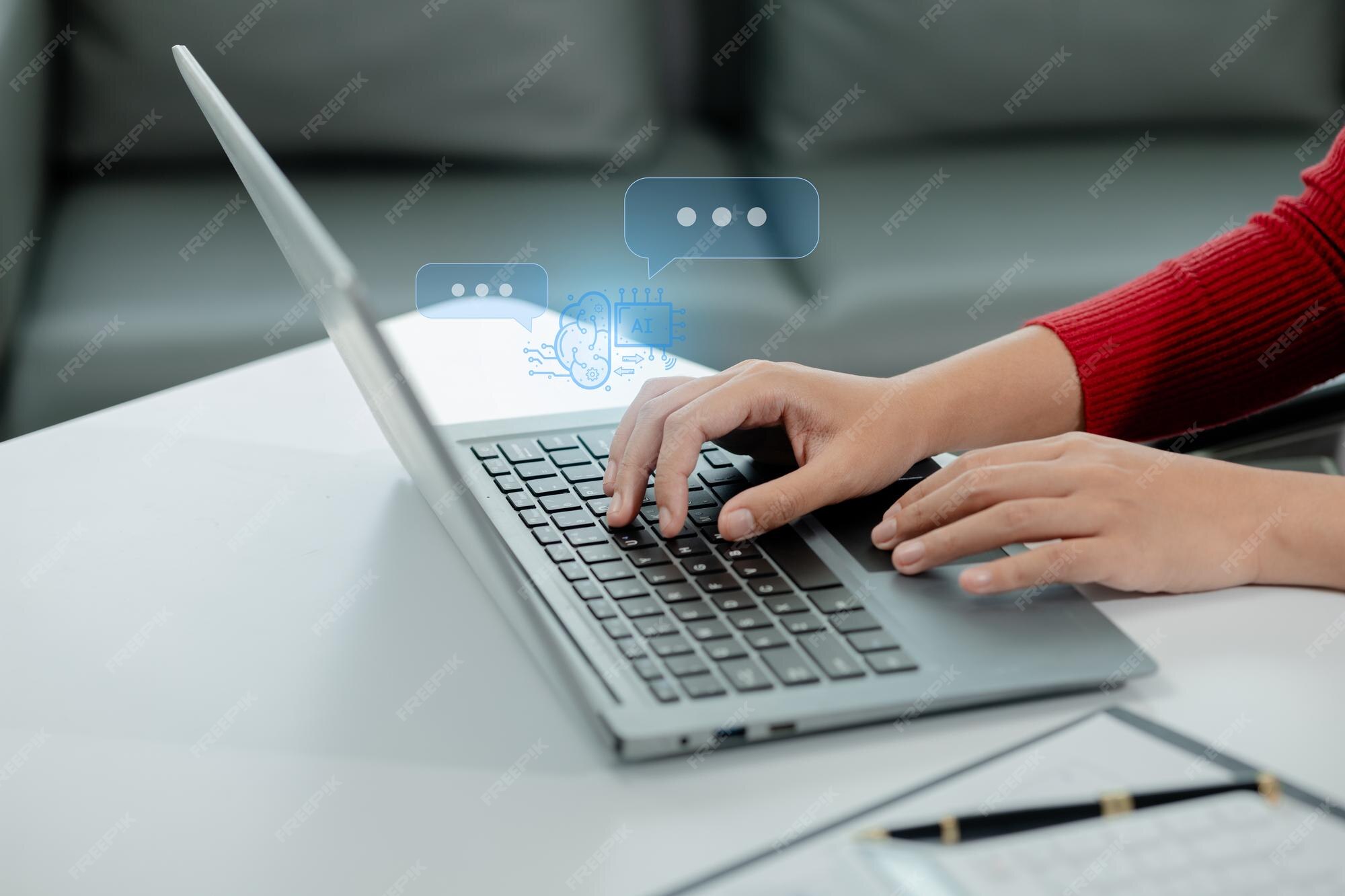 Premium Photo | The concept of generative ai inputting commands to ai ...