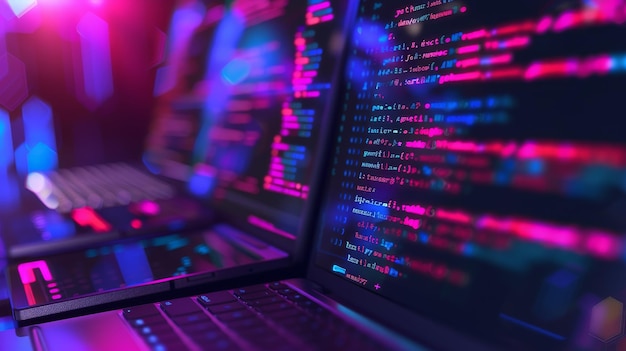 Premium Photo Developing A Mobile App Using Coding And Icons Business Technology Iot Internet