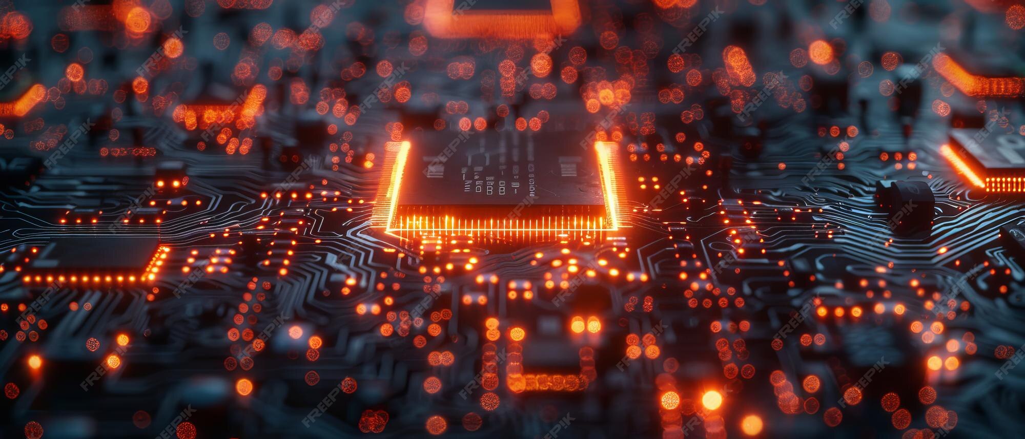 Premium Photo | Concept Visualization of Advanced Technology Circuit Board CPU Processor ...