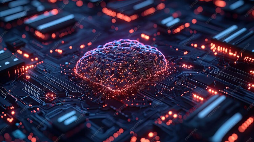 Conceptual AI Algorithms Visualization of AI algorithms processing data ...