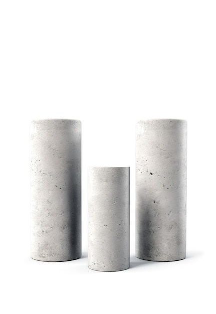 Premium Photo | Concrete cylinder isolated on white background Premium Photo | Concrete cylinder isolated on white background