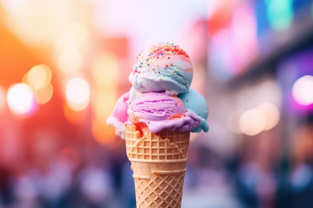 Premium Photo Cone Of Ice Cream