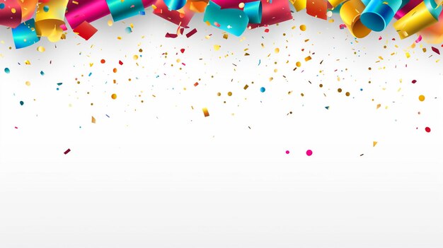 Premium AI Image | confetti and colorful ribbons Celebration background ... Premium AI Image | confetti and colorful ribbons Celebration background ...