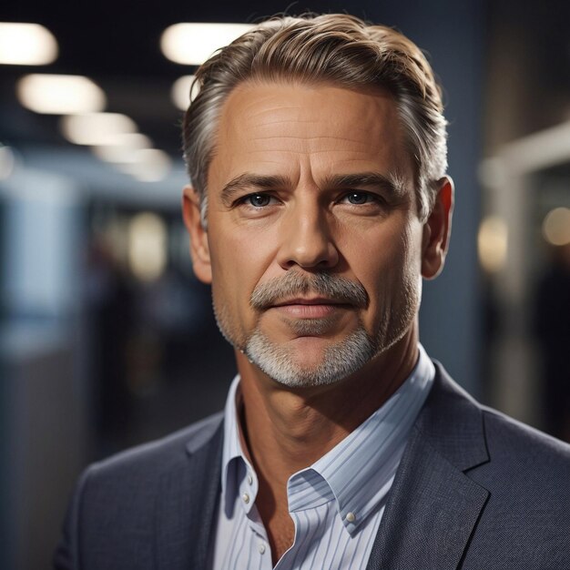 Premium Ai Image Confident Caucasian Businessman Portrait