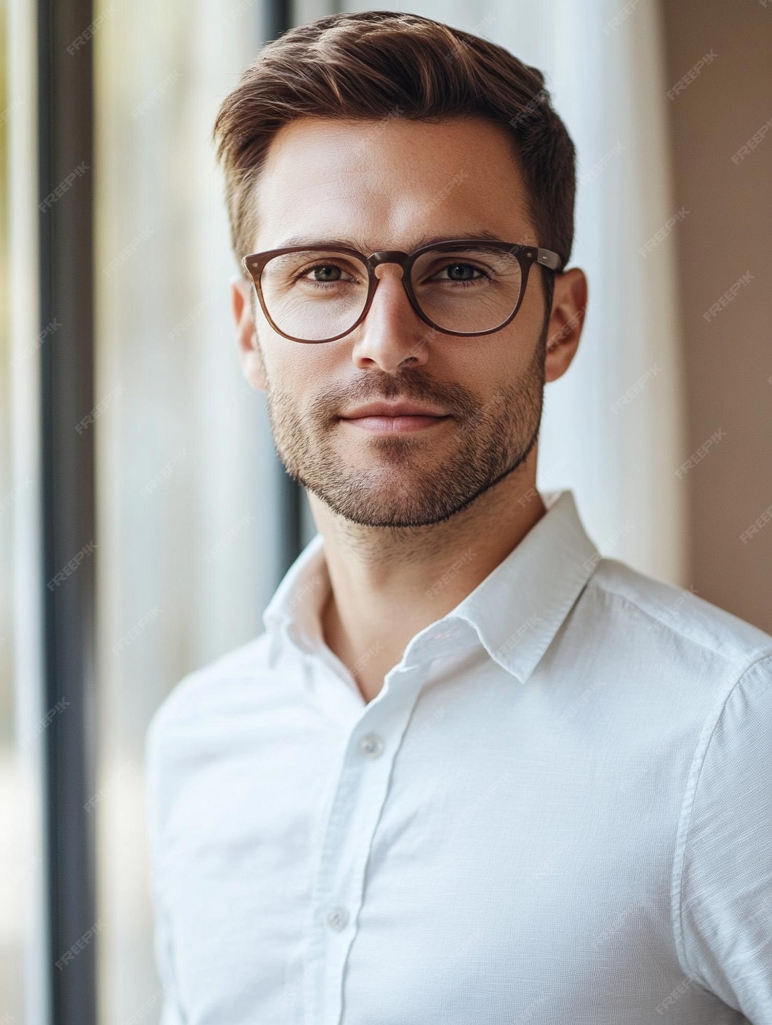 Confident Young Professional in Modern Office Setting | Premium AI ... Confident Young Professional in Modern Office Setting | Premium AI ...