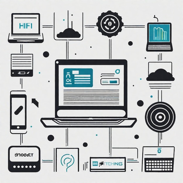 Premium AI Image | Connected Internet of Things Devices Premium AI Image | Connected Internet of Things Devices