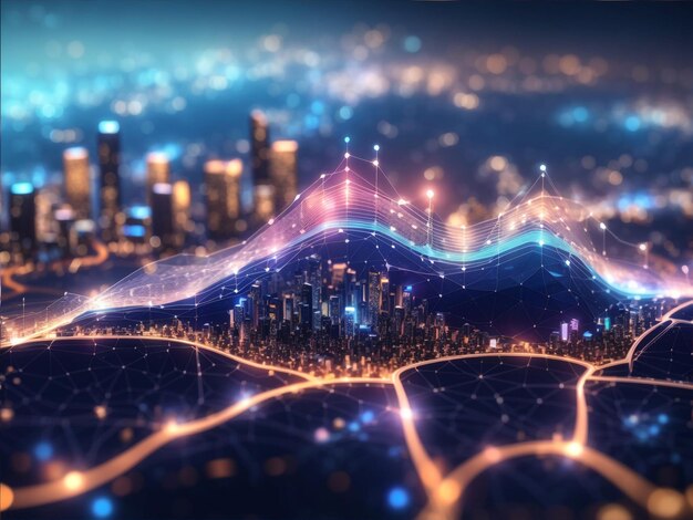 Premium AI Image | Connected Smart City Abstract Dot Points Interconnected Premium AI Image | Connected Smart City Abstract Dot Points Interconnected
